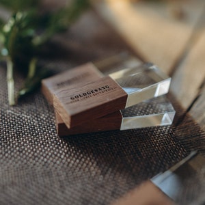 Wood Glass USB 3.0 Engraved Usb Stick Glass Wedding USB Stick 3.0 - Etsy