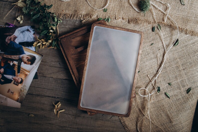 Wooden Photo 4x610x15cm Box With Transparent Cover for | Etsy