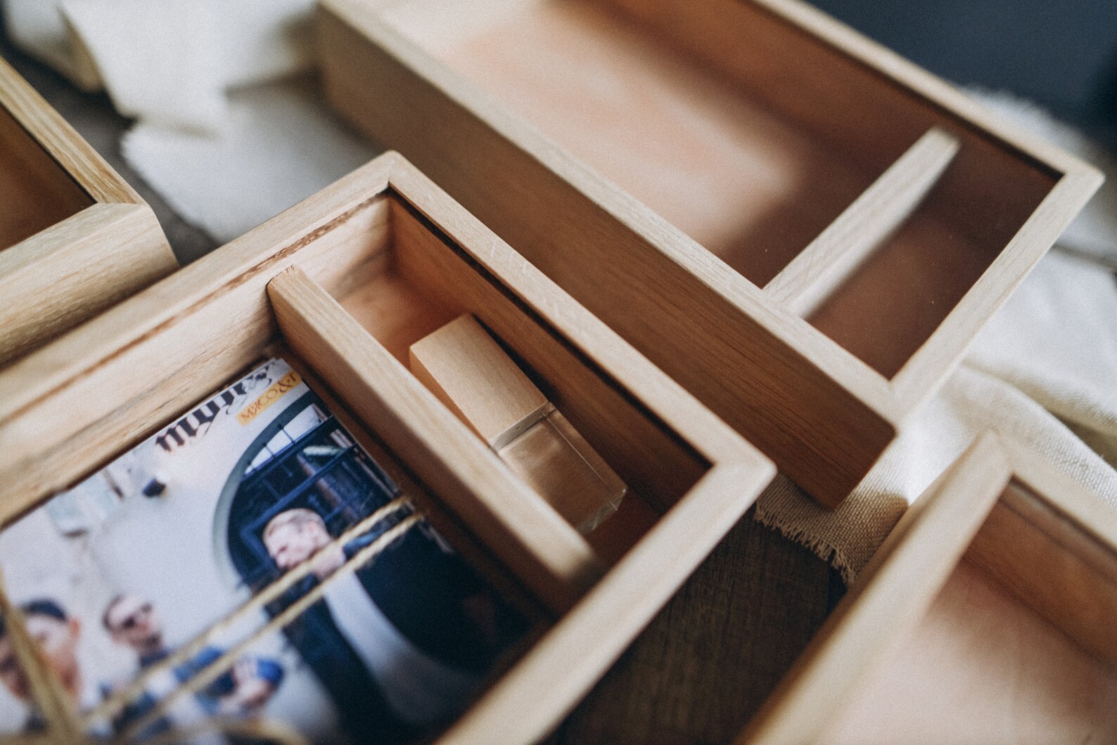 Set of 10 Box 4x610x15 Wood Photo Box for Photo 4x6 & USB - Etsy