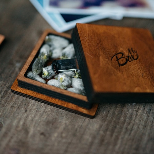 USB Box Wedding Usb Flash Drive Wooden Usb Personalized Usb - Etsy
