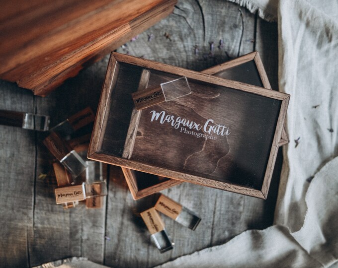 Set of 10 Box 4x6(10x15) Wood Photo Box for Photo 4x6 & USB Box Holder ...