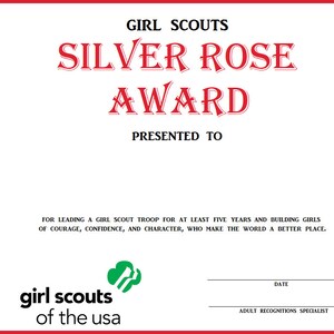 Girl Scout Leader Award Certificates - Etsy