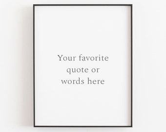 Custom quote print | Etsy