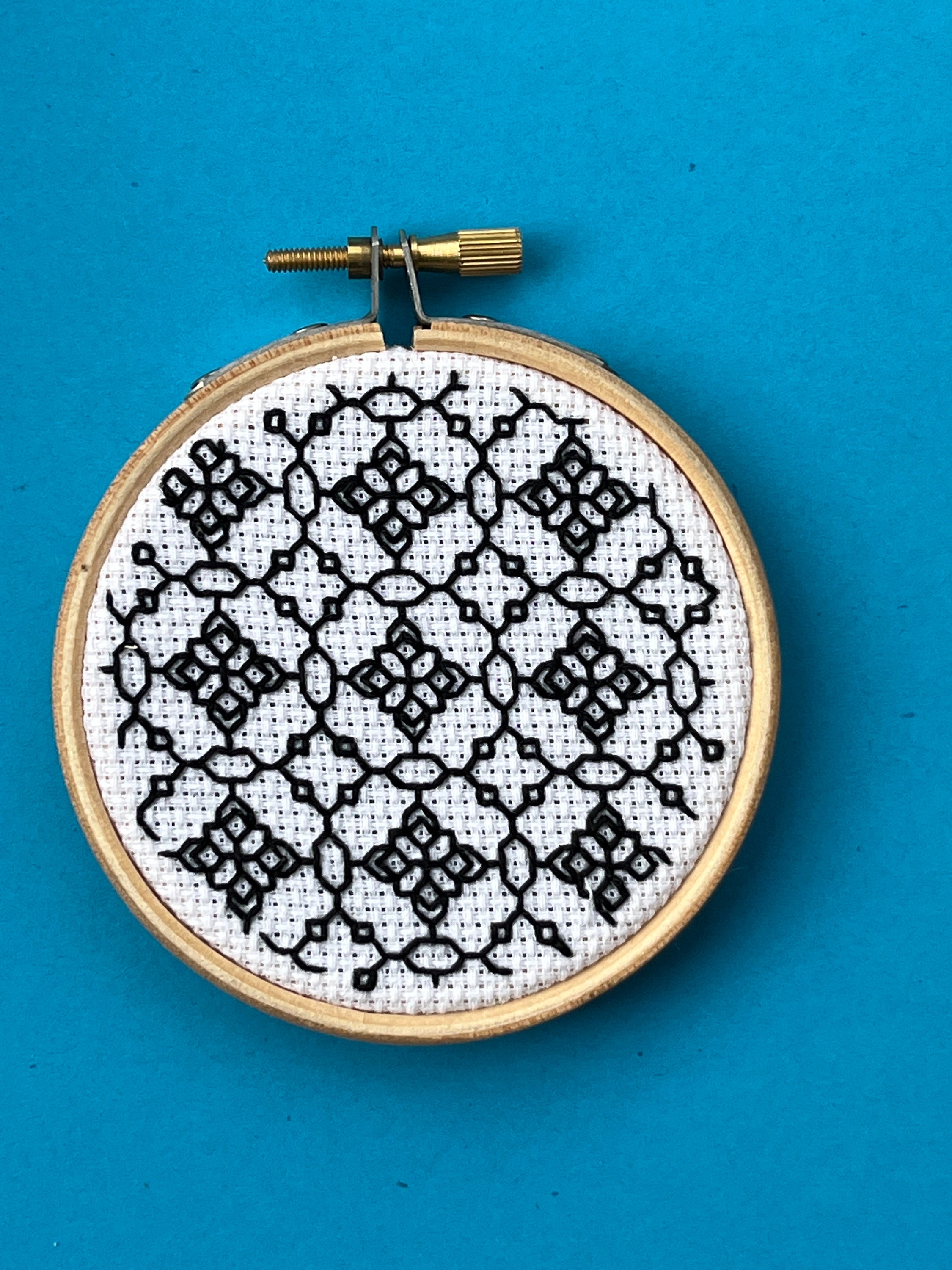 Blackwork Sampler Pattern - Octagon Starburst Repeat Pattern - Pdf ...