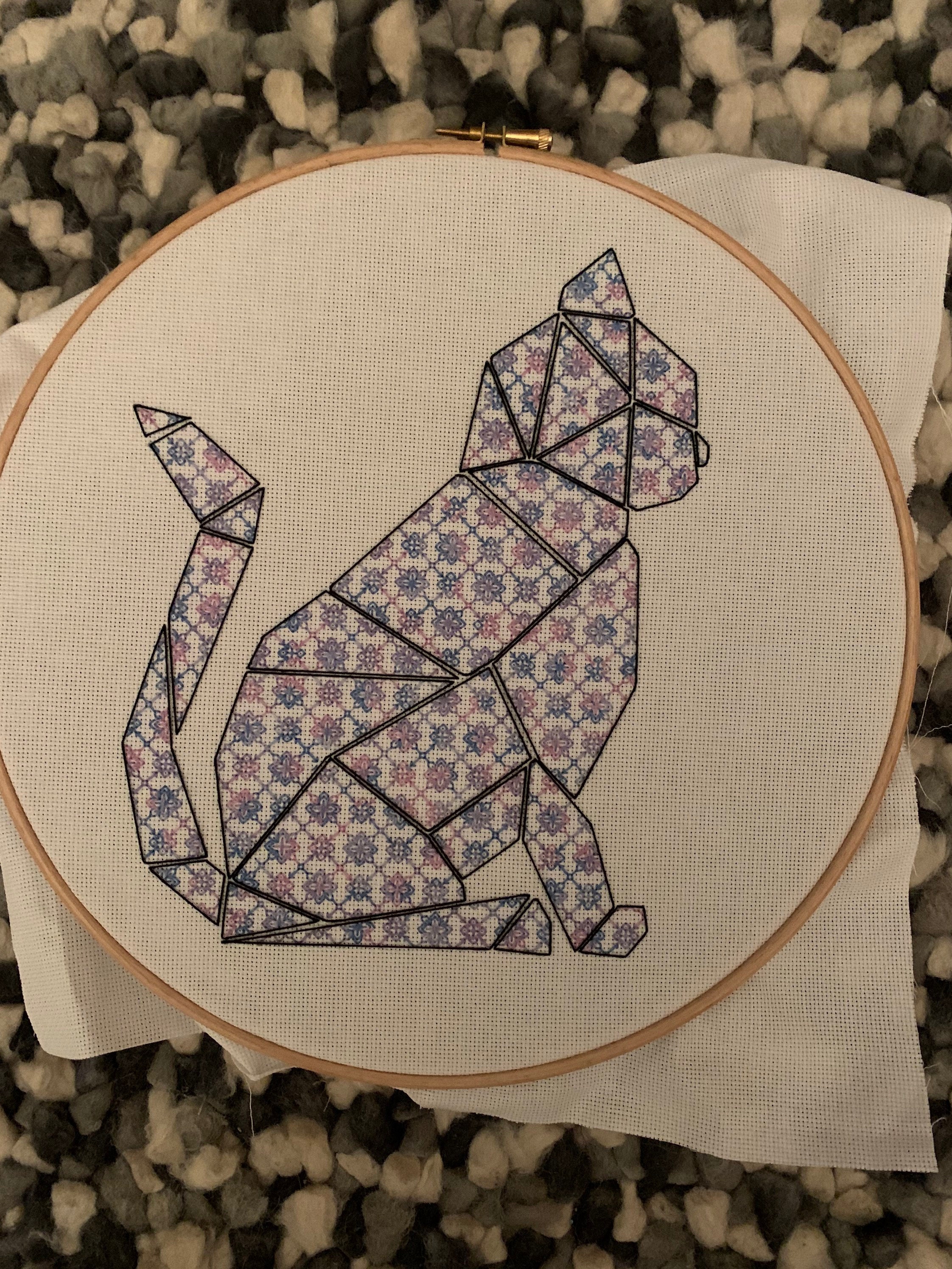CAT Blackwork Embroidery Cat Pattern Instant Download - Etsy Ireland