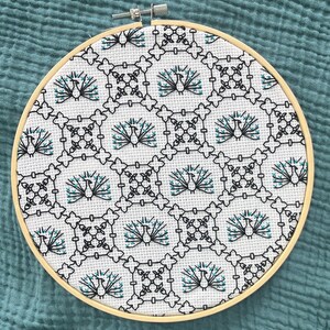 Blackwork Embroidery Pattern - Peacocks Garden - Etsy