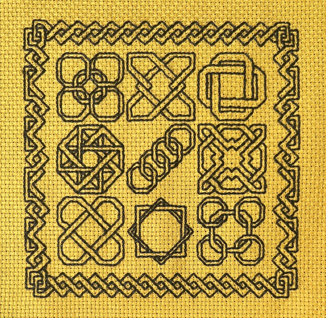 Modern Embroidery - Celtic Knots Blackwork Pattern - Counted Stitch ...