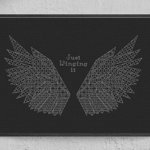 Wings - Blackwork Pattern Pdf Instant Download - Angel Wings ...