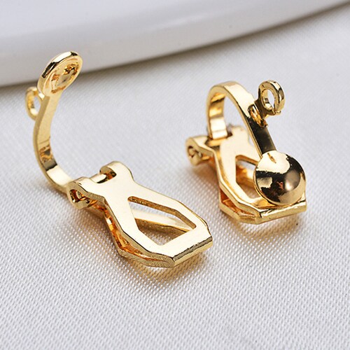 20pcs 24K Gold Plated Brass Clip-on Ear Wireadjustable With - Etsy