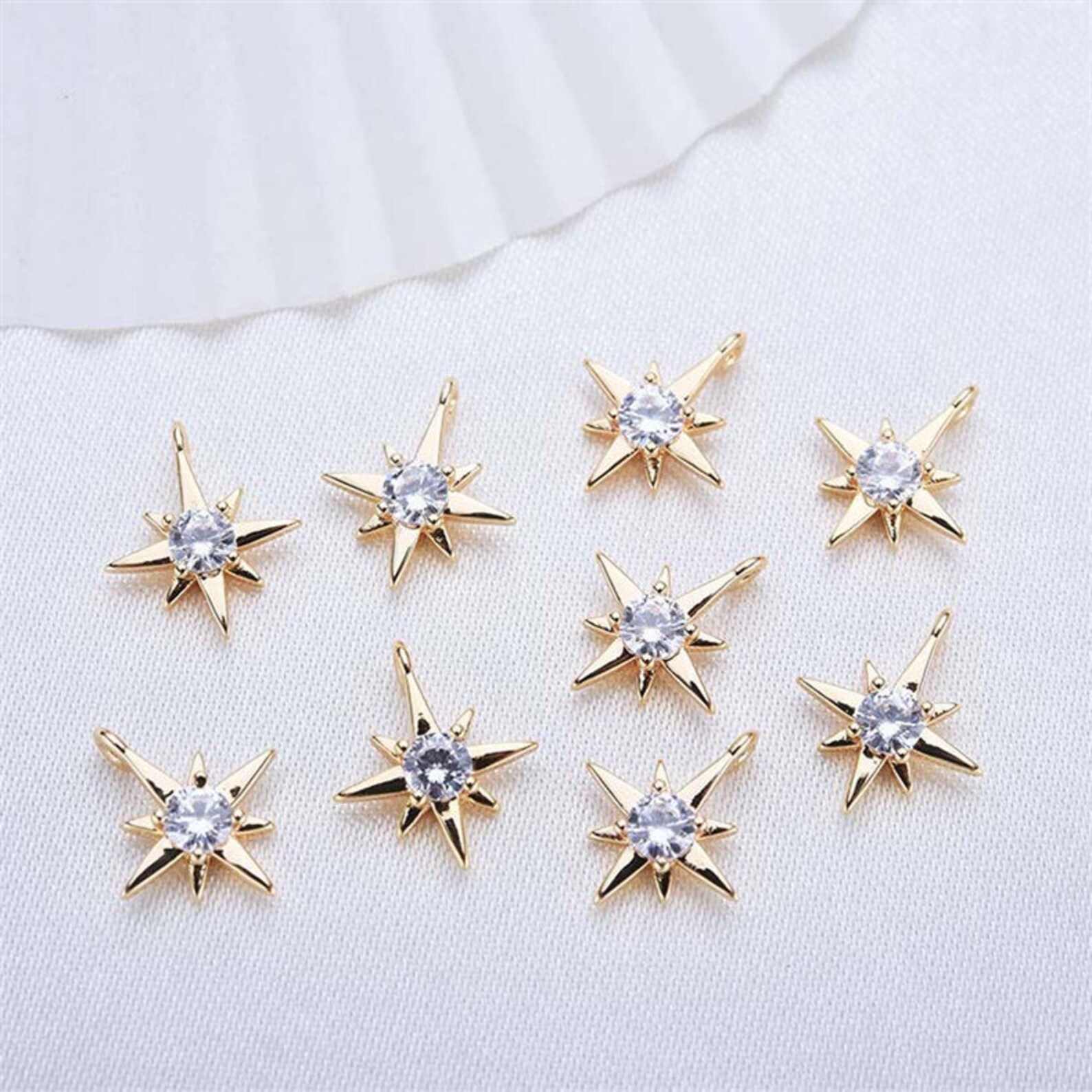 High-quality 10pcs Shiny Clear Zircon Earring Pendant | Etsy