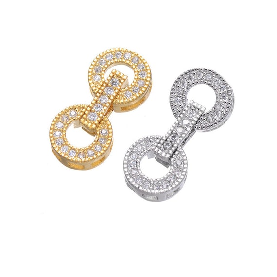 High Quality 5pcs Cubic Zirconia Rhinestone Clasps Brass Clasp | Etsy