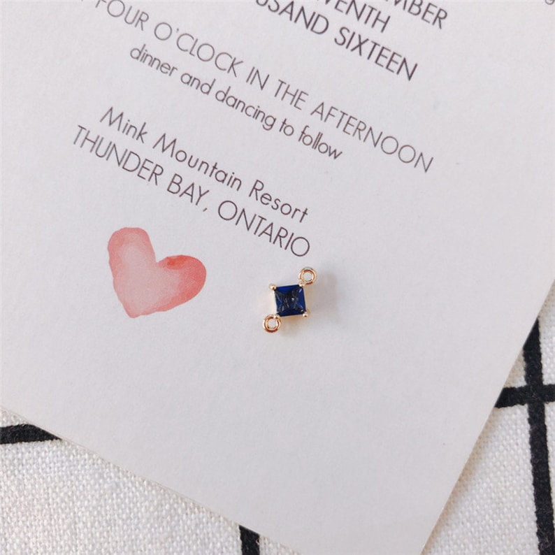 10pcs Mini Size Square Geometric Shape Zircon Connector - Etsy