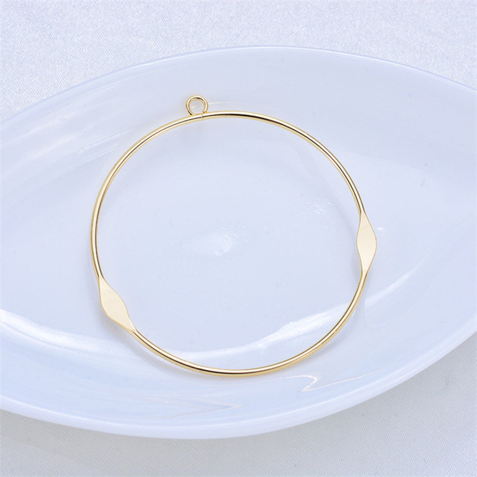 10pcs Large Size Real Gold Plated Brass Circle Pendant - Etsy