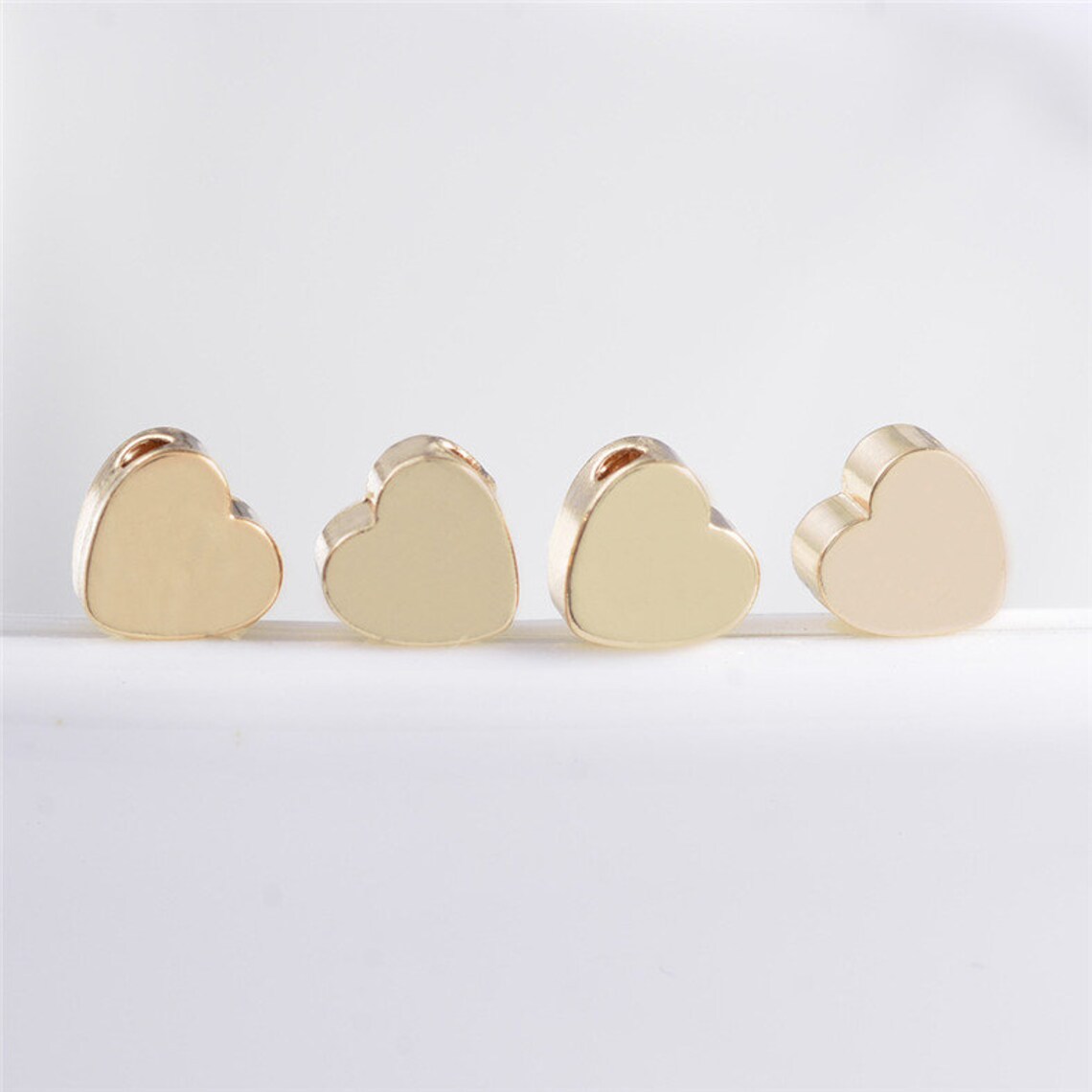 Wholesale 100pcs 24K Real Gold Plated Brass Heart Shape Spacer - Etsy