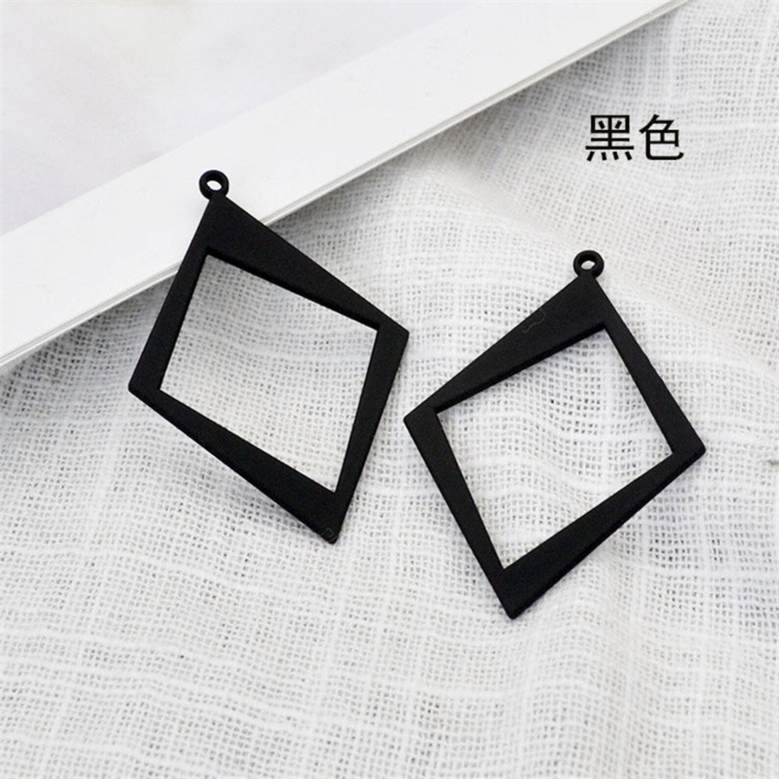 10pcs Hollow Rhombus Geometric Shape Painted Pendant Charm - Etsy