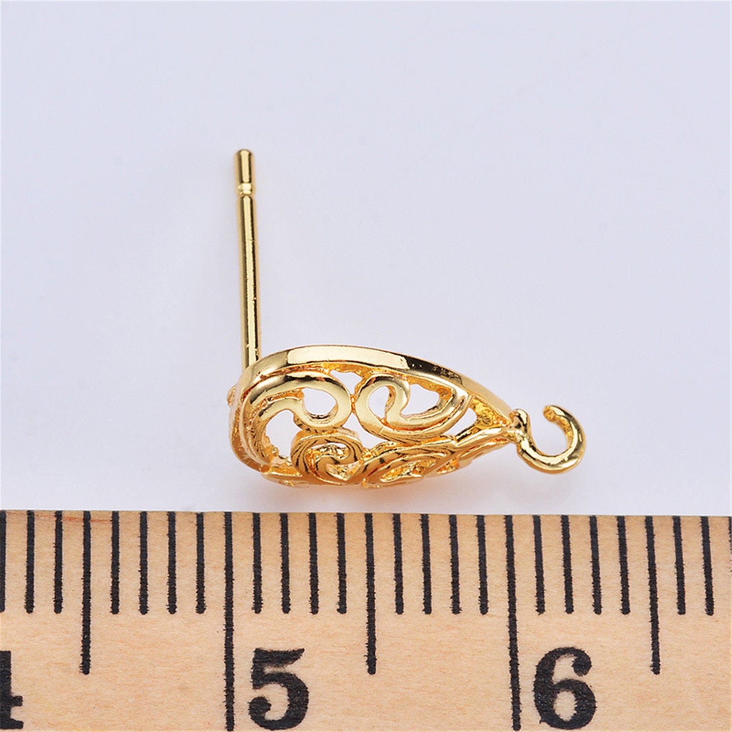 20pcs 24K Gold Plated Ear Studear Posts Stud With Loopreal - Etsy