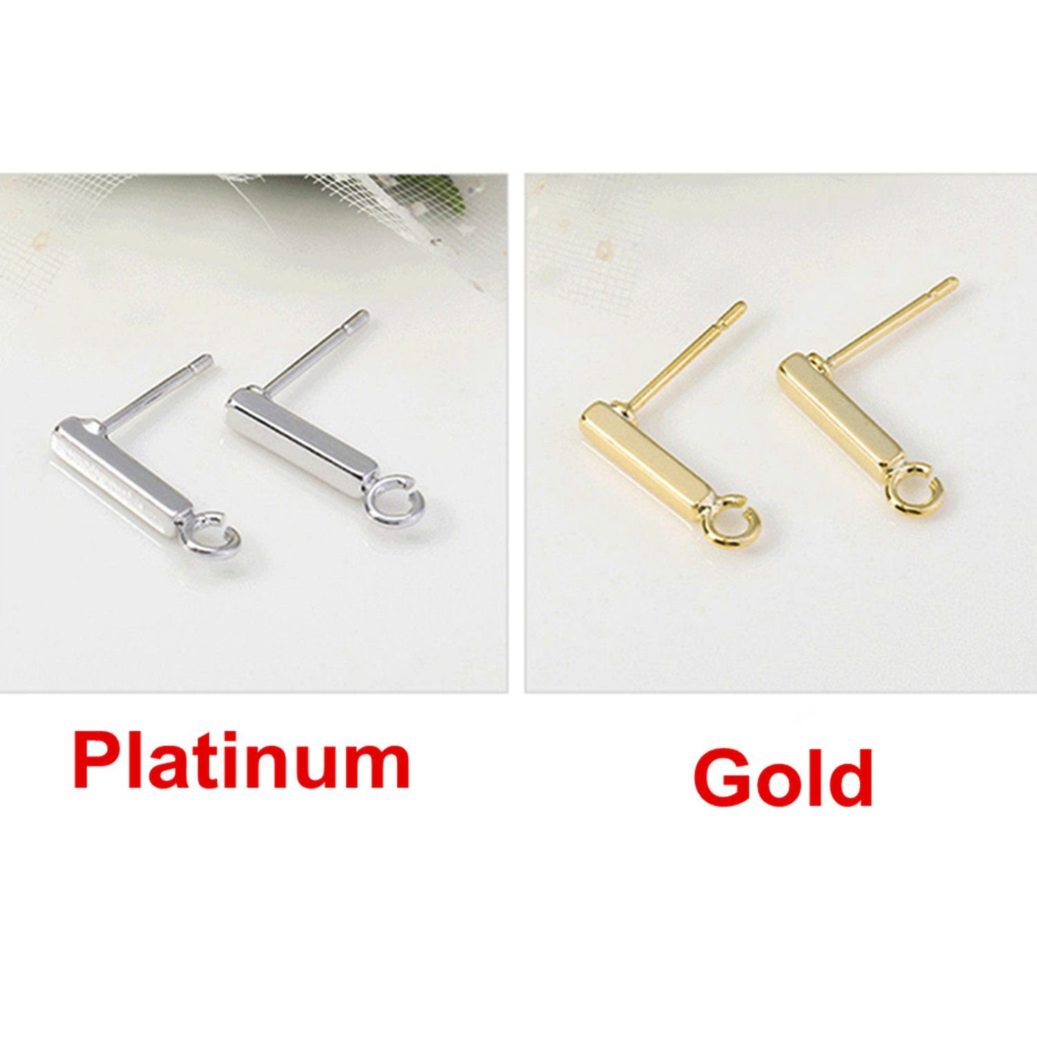 High-quality 10pcs Real Gold Plated Long Bar Ear | Etsy