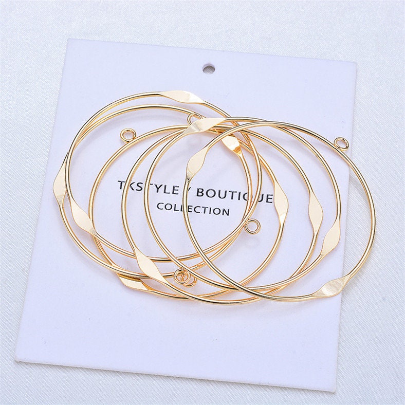 10pcs large Size Real Gold Plated Brass Circle Pendant | Etsy