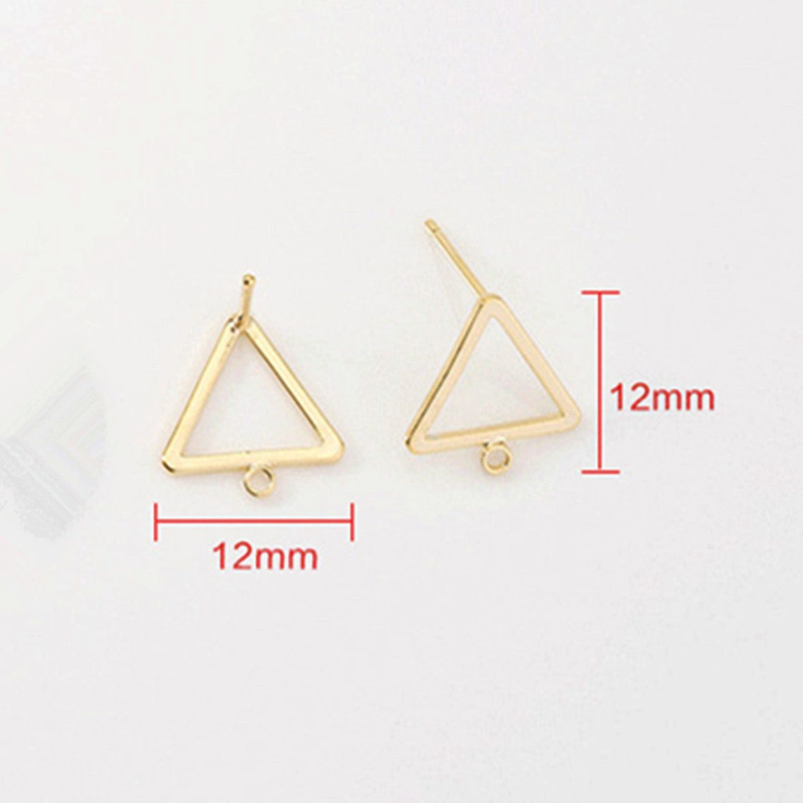 High-quality 10pcs Real Gold Plated Hollow Triangle Ear | Etsy