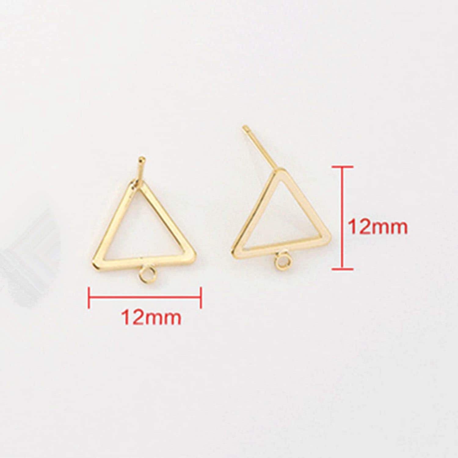 High-quality 10pcs Real Gold Plated Hollow Triangle Ear - Etsy