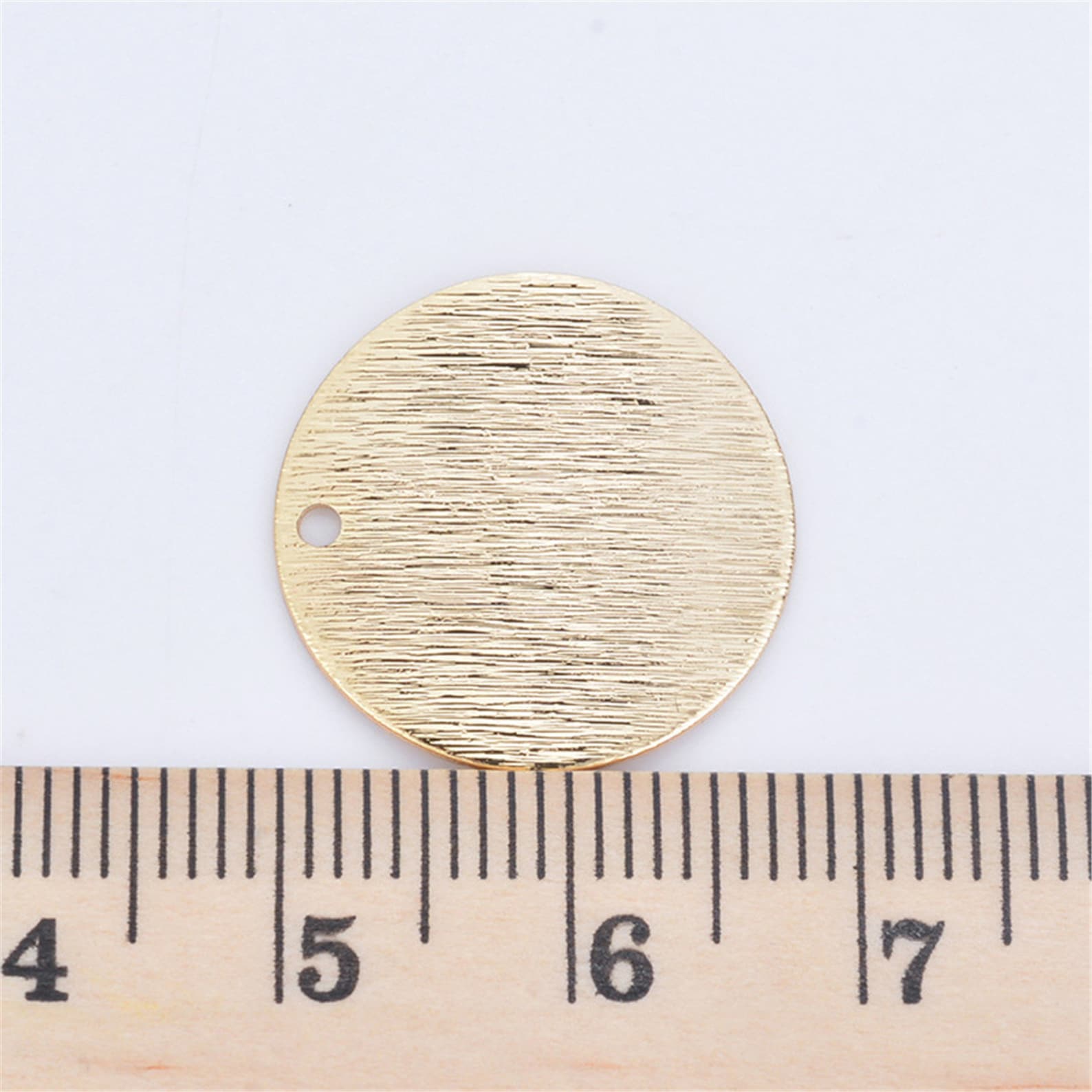 20pcs 24K Real Gold Plated Round Shape Charmbrushed Gold - Etsy