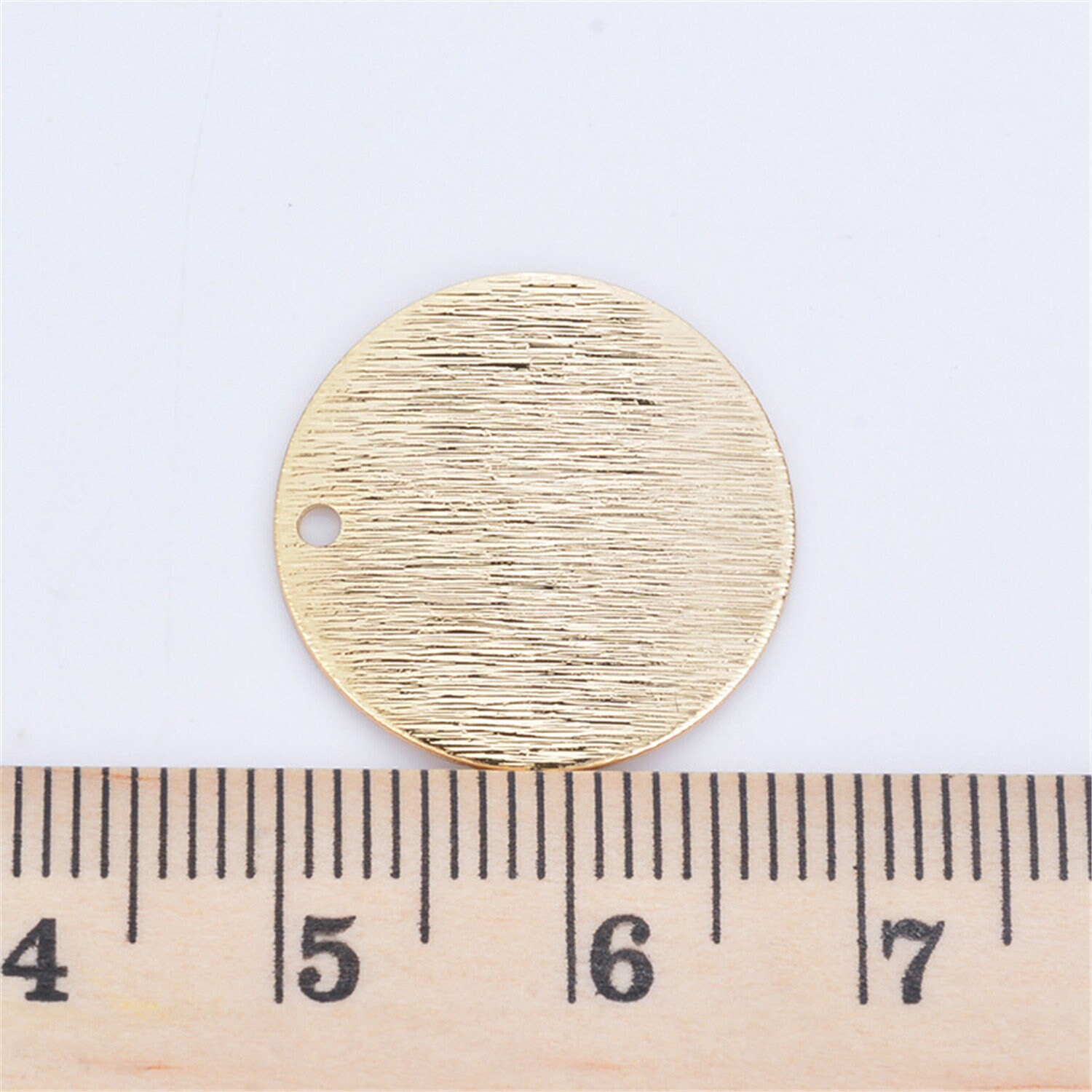 20pcs 24K Real Gold Plated Round Shape Charmbrushed Gold - Etsy