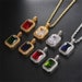 2pcs Large Gemstone Pendant,zircon Crystal Pendant,hiphop Pendant ...
