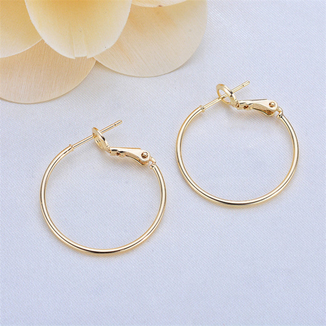 Wholesale 10pcs Real Gold Plated Earring Wire,gold Ear Wire,brass Ear ...