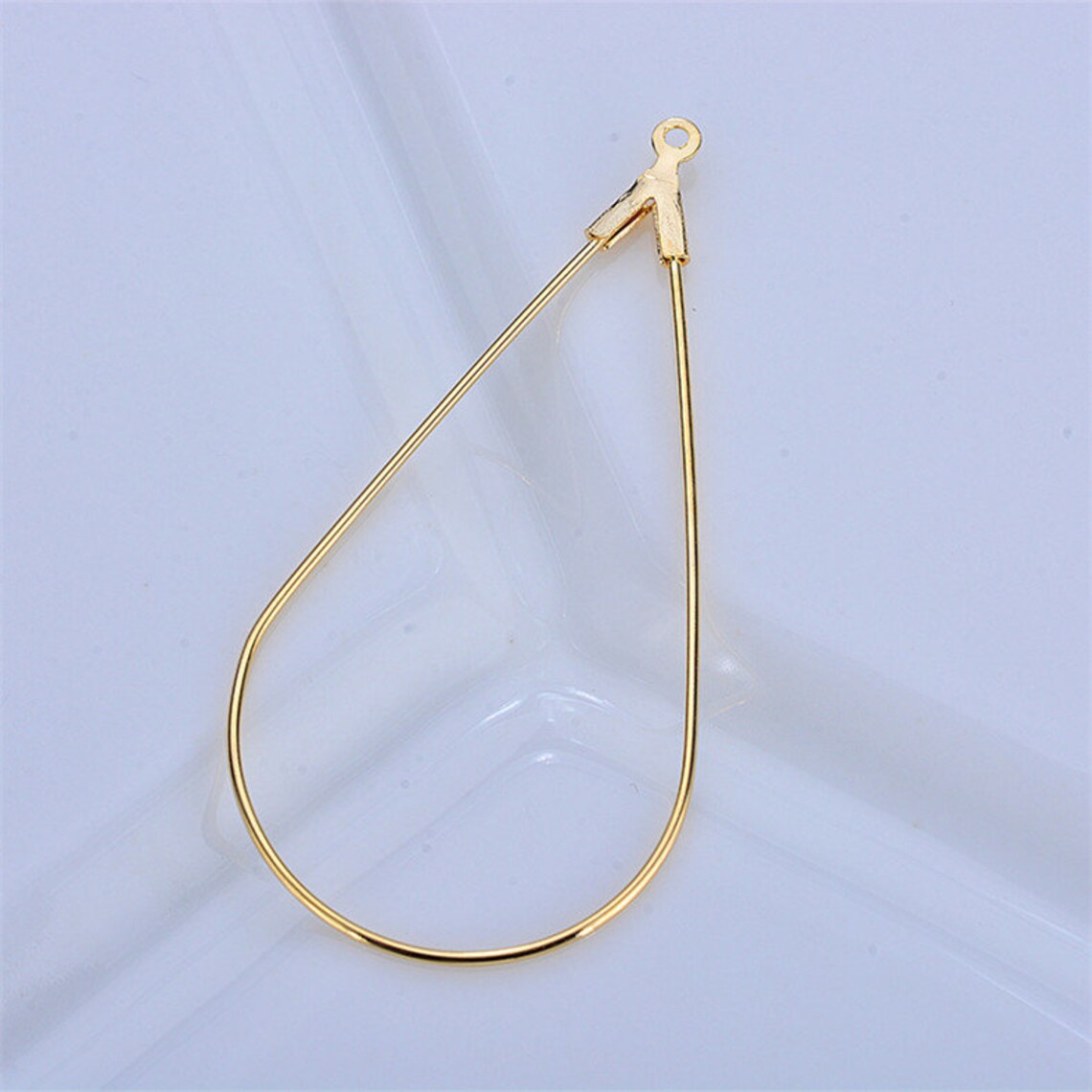 20pcs 24K Real Gold Plated Brass Water Drop Shape Pendant Charm,hollow ...