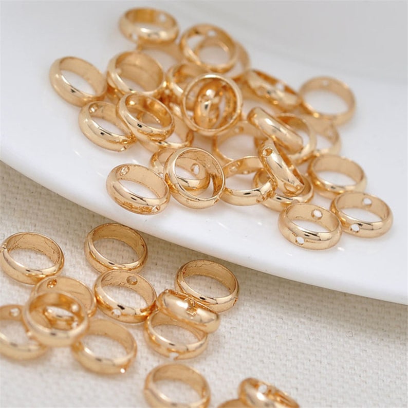Wholesale 50pcs 24K Real Gold Plated Brass Round Bead Spacer - Etsy