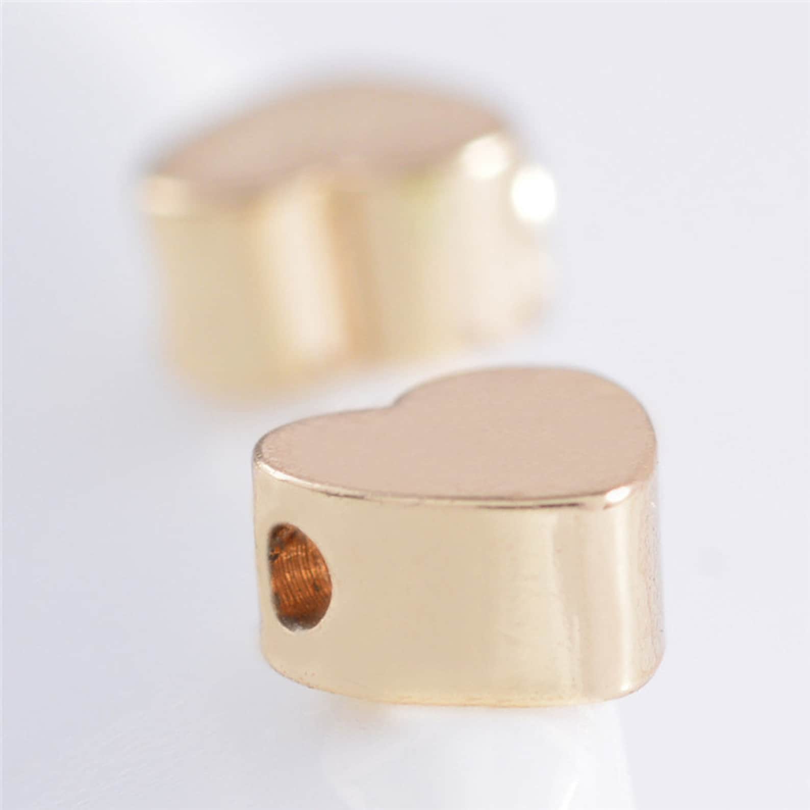 Wholesale 100pcs 24K Real Gold Plated Brass Heart Shape Spacer - Etsy