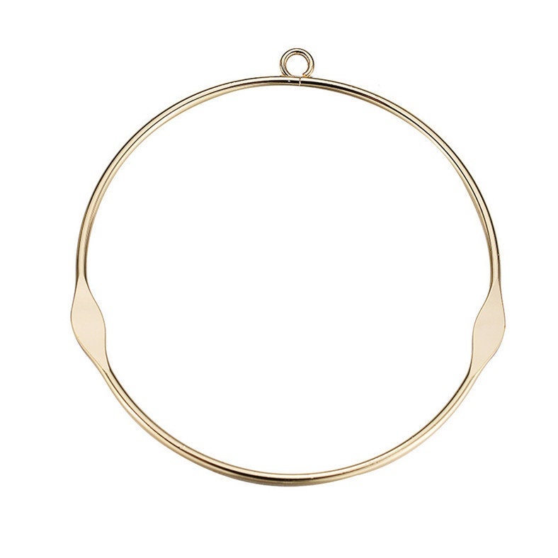 10pcs large Size Real Gold Plated Brass Circle Pendant | Etsy