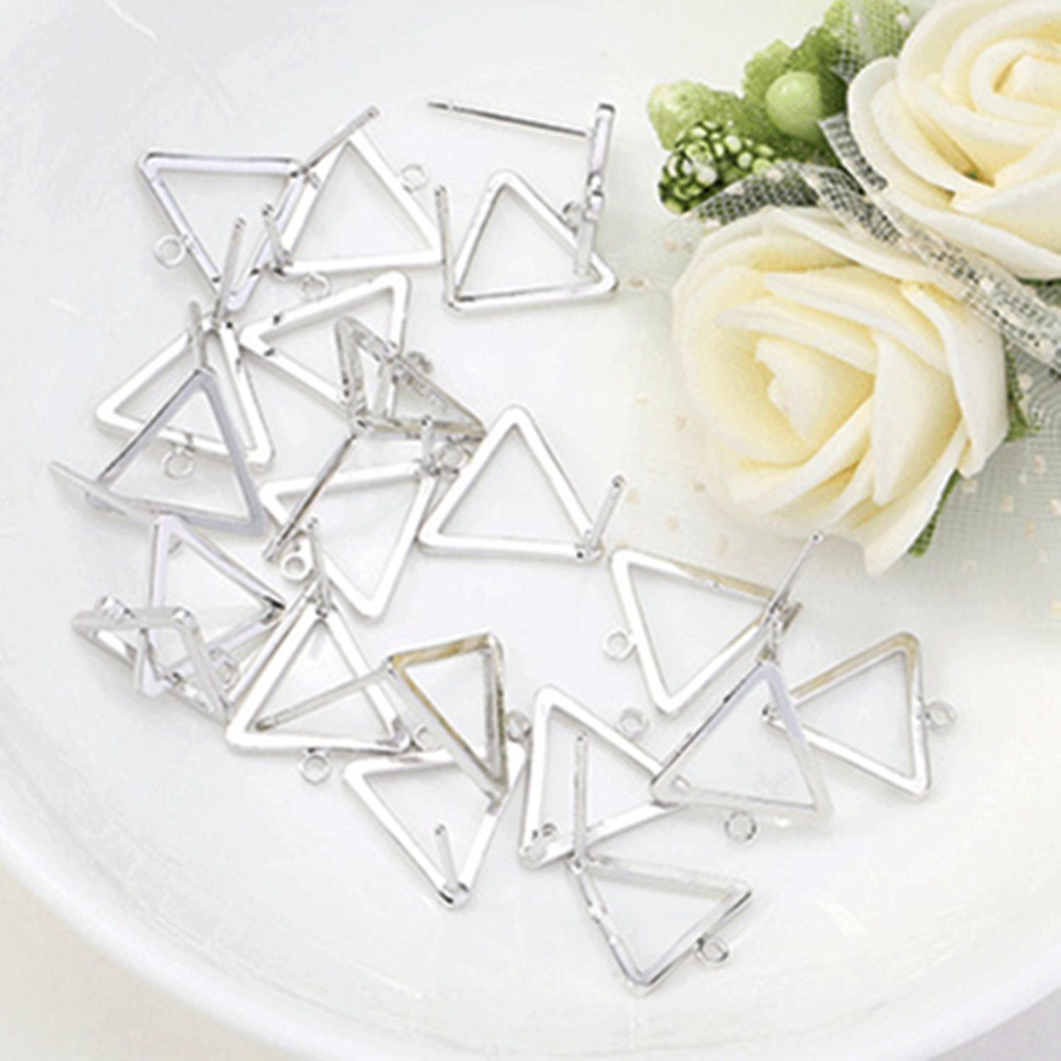 High-quality 10pcs Real Gold Plated Hollow Triangle Ear - Etsy