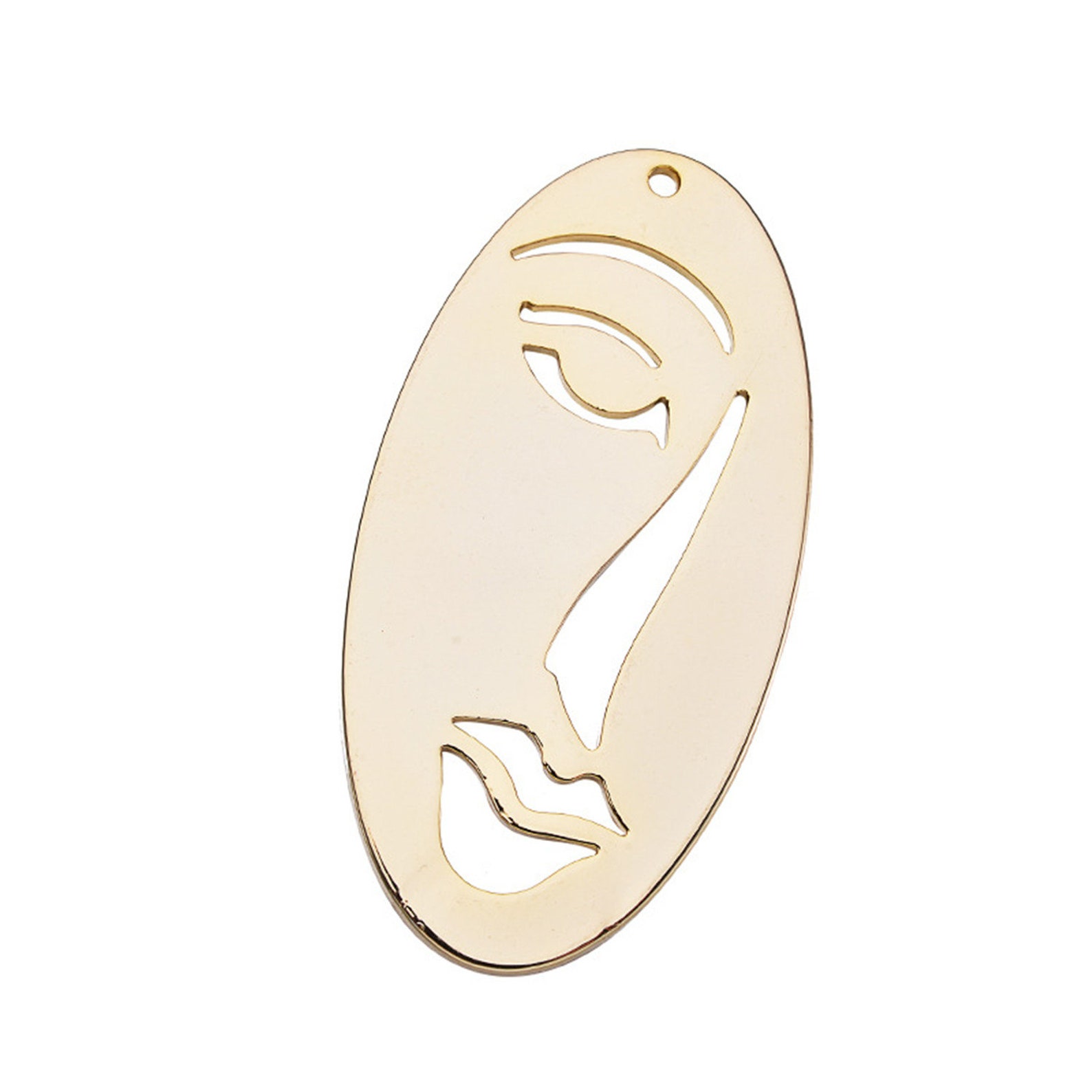 Bulk 10pcs 24K Gold Plated Face Pendant Charmpolished Gold | Etsy