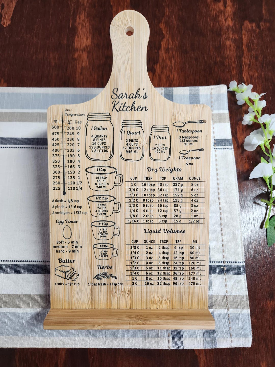 Bamboo Chef's Easel, Cookbook Stand, iPad Tablet Holder, Imperial ...