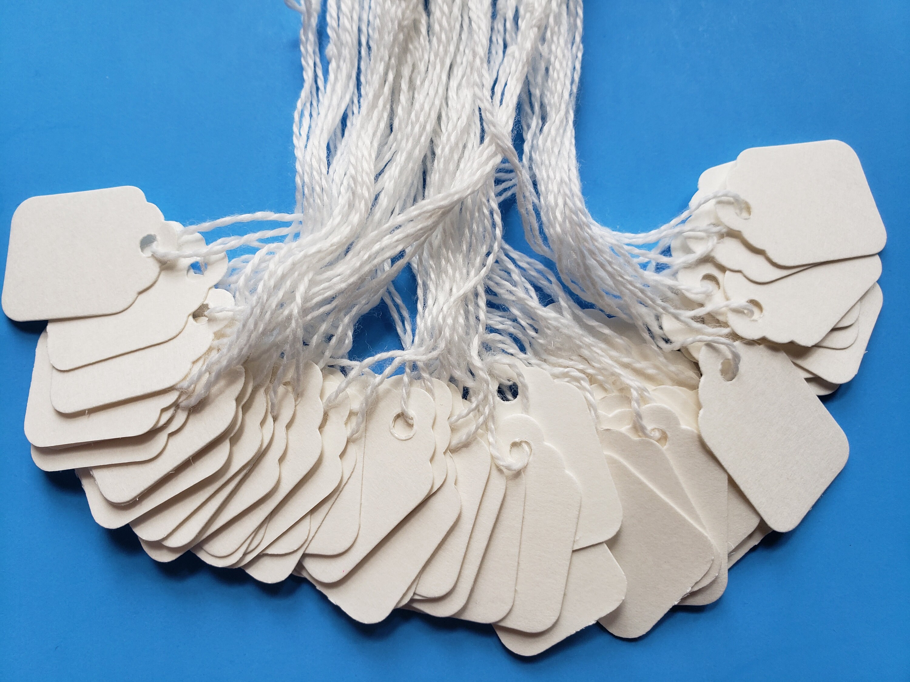 Blank White Merchandise Price Tags, Size #1, #2, #3, #4, #5, #6, #7, #8 ...