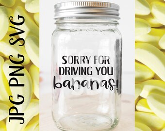 Banana Jar Svg - Etsy UK