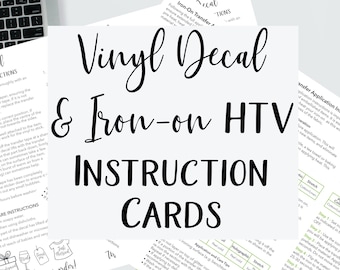 Detailed HTV Application Instructions Printable Thorough | Etsy