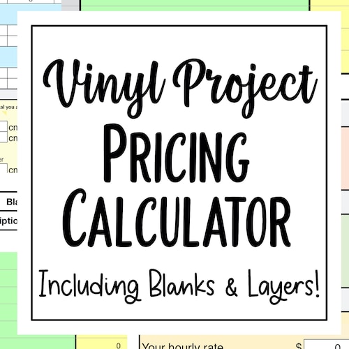 Vinyl Decal Pricing Calculator for Small Businesses Vinyl - Etsy
