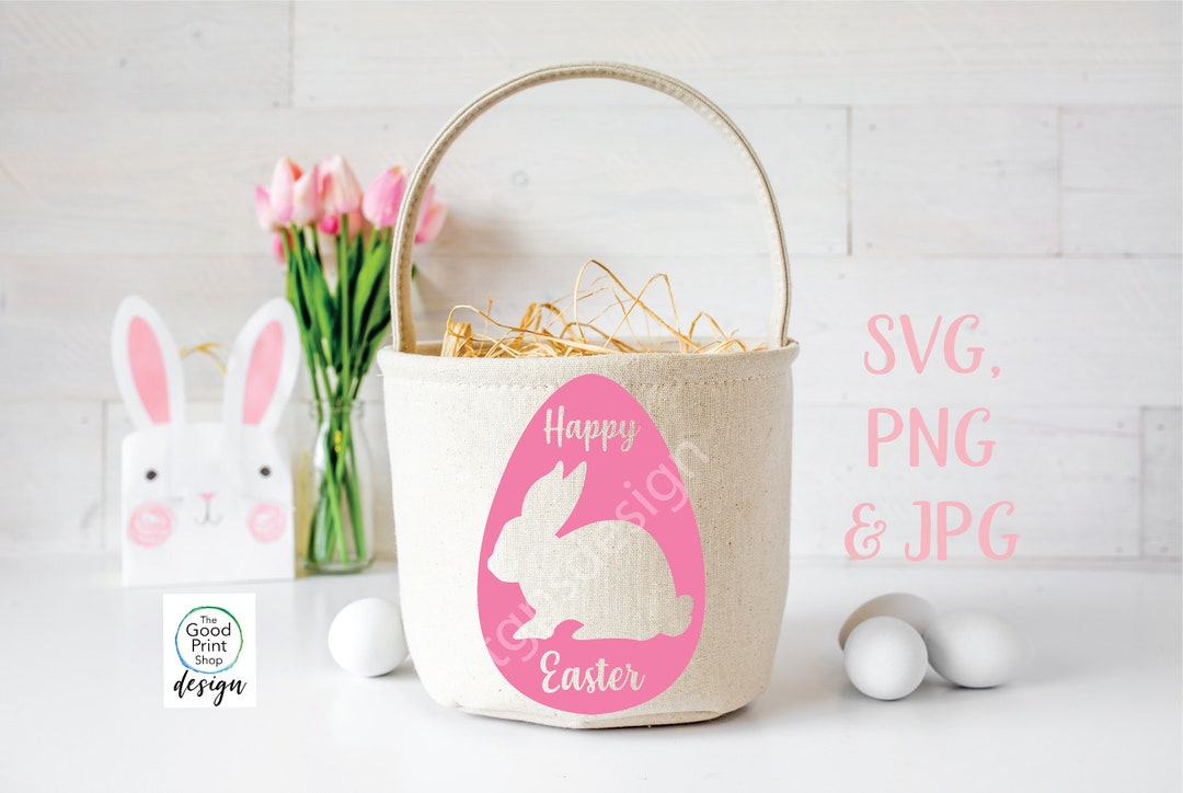 Happy Easter Bunny Egg SVG PNG JPG Digital Cut File Easter Bunny Design ...