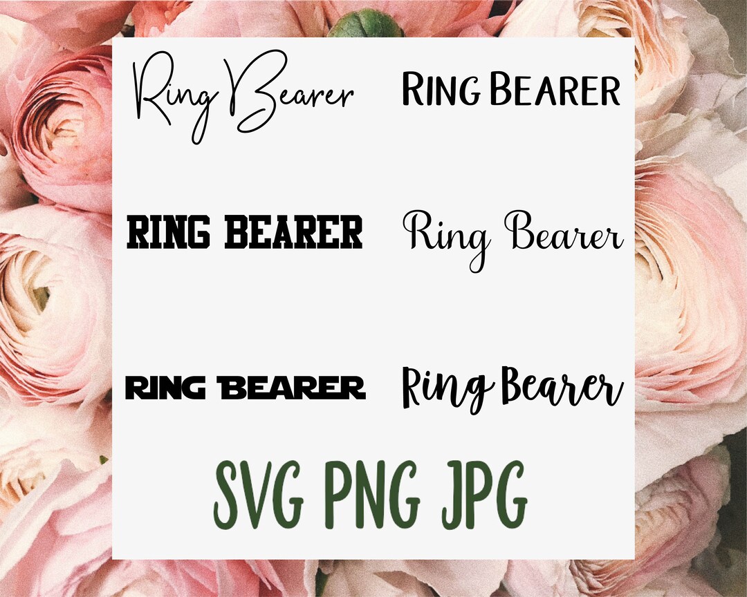 Ring Bearer SVG Wedding Bundle for Cricut Silhouette Vinyl Cutting ...