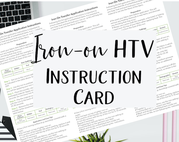 Iron-on Instructions Svg Iron-on Heat Transfer Vinyl Svg Iron-on HTV ...