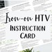 Detailed HTV Application Instructions Printable Thorough Instructions ...
