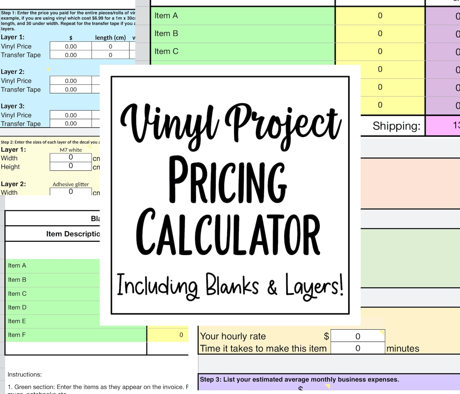 UPDATED Vinyl Project Pricing Calculator for Small Business - Etsy