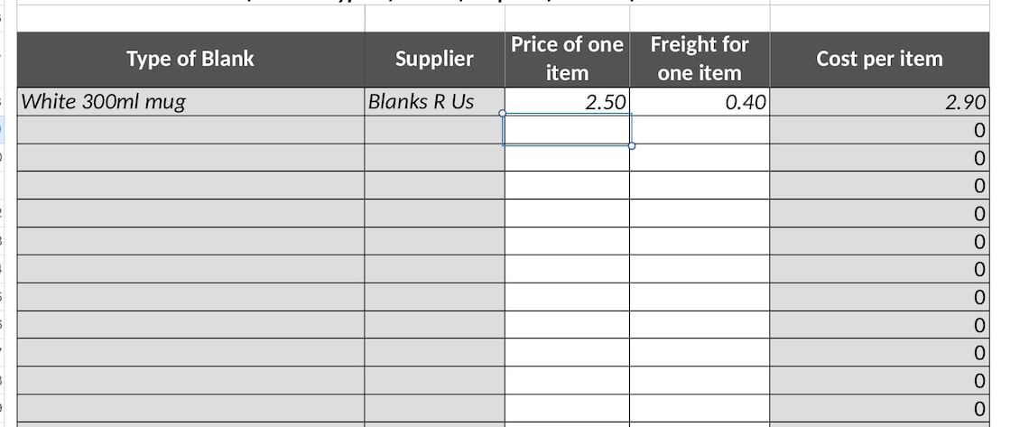 Sublimation Printing Pricing Calculator for Small Businesses - Etsy