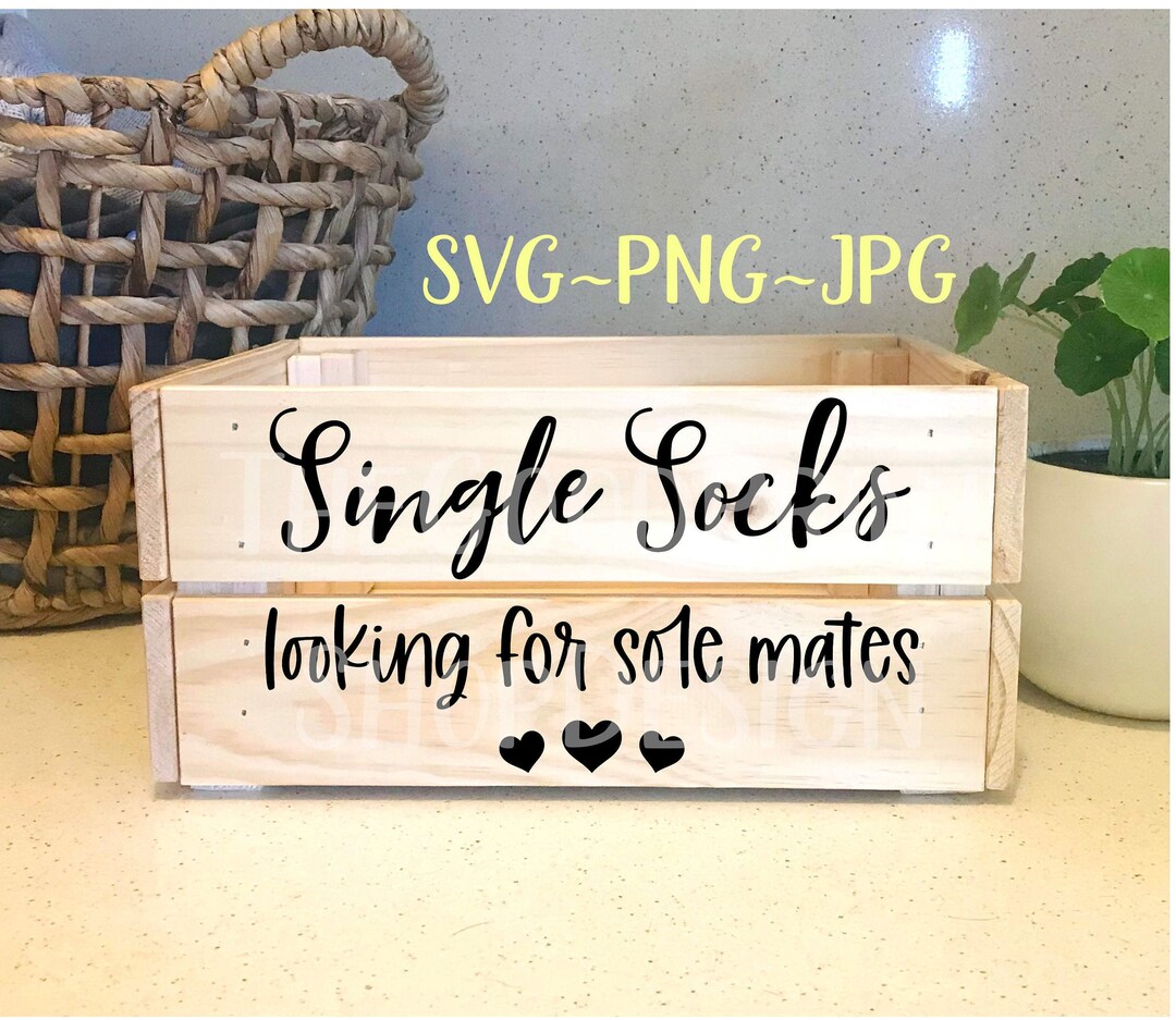 Single Socks SVG File for Vinyl Cutting Funny Laundry Odd Socks SVG ...