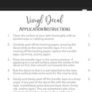 Thorough HTV and Decal Application Instructions Printable -detailed ...