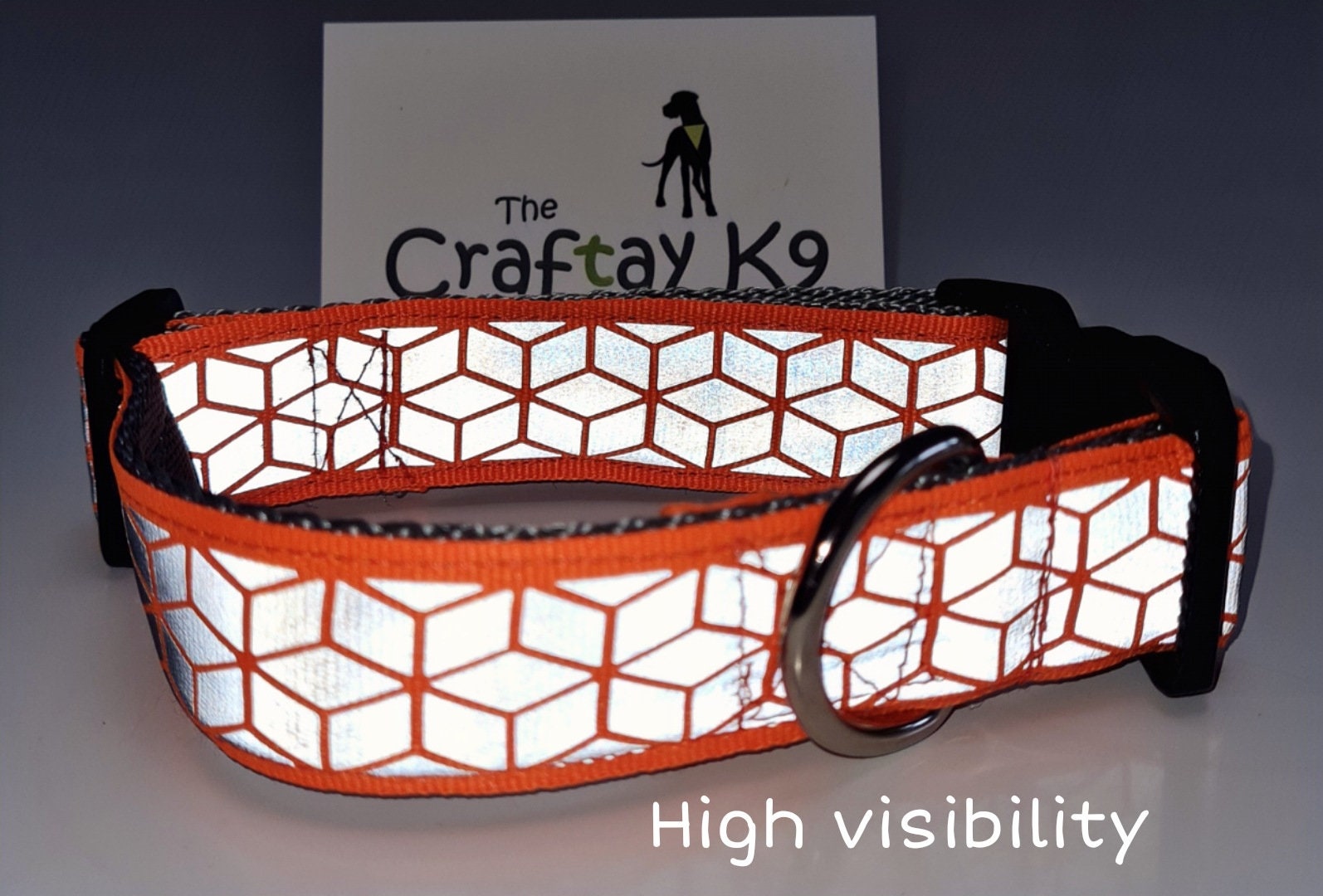 Handmade Reflective Dog Collars Leads Harnesses With Cushion - Etsy UK