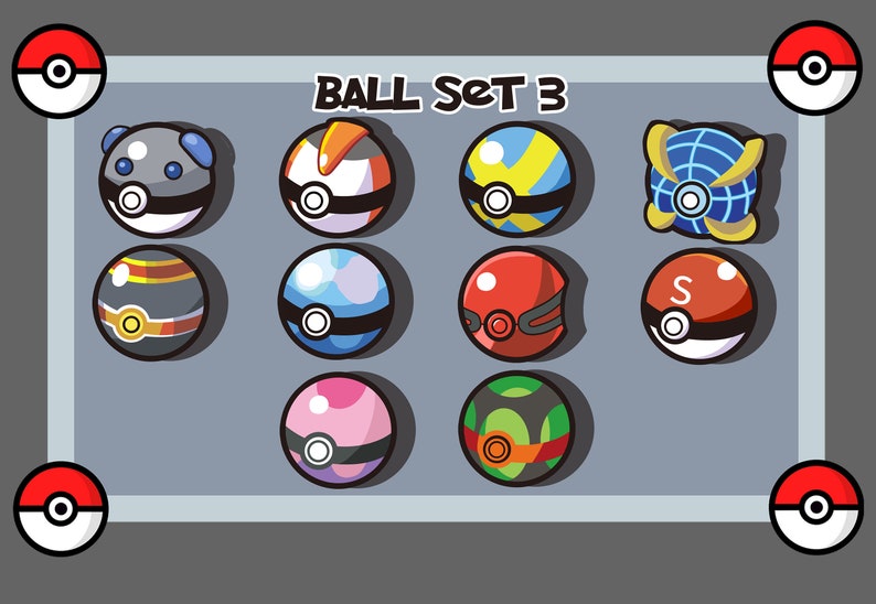 26 Pokeball Throwable Assets - Etsy