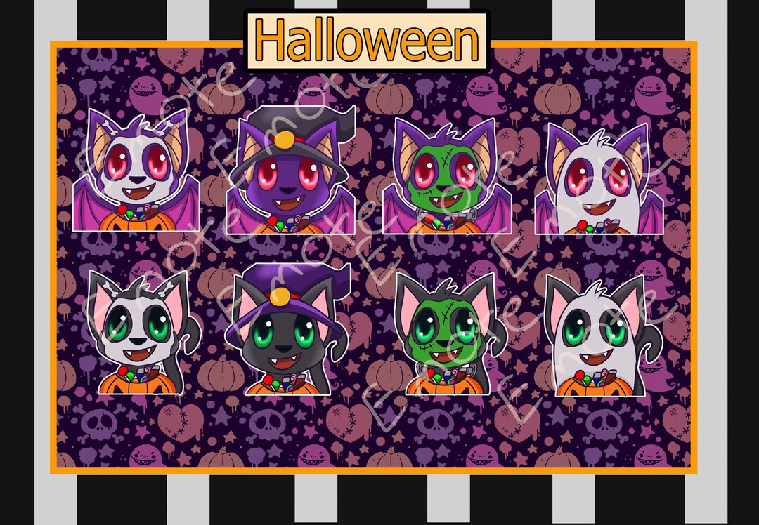 Halloween Emotes for Twitch & Discord - Etsy